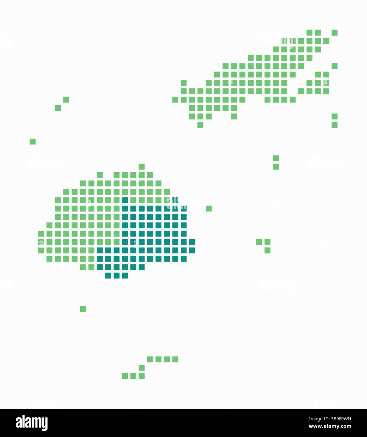Fiji dotted map. Digital style map of the country on a white background ...