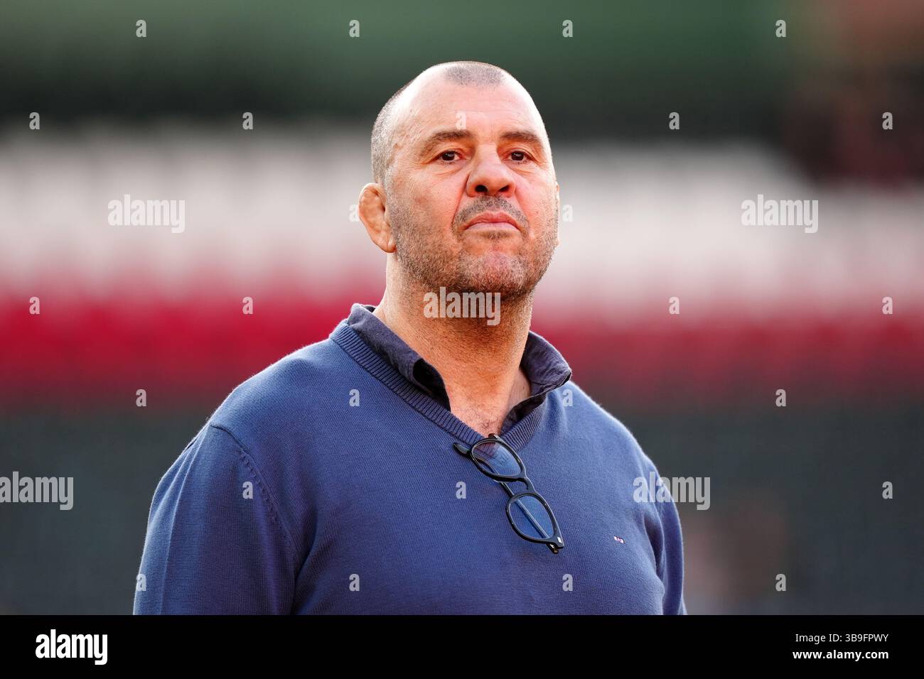 Leicester Tigers head coach Michael Cheika ahead of the Gallagher ...