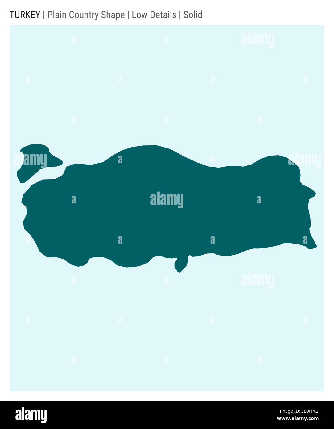 Turkey plain country map. Low details. Solid style. Shape of Turkey ...