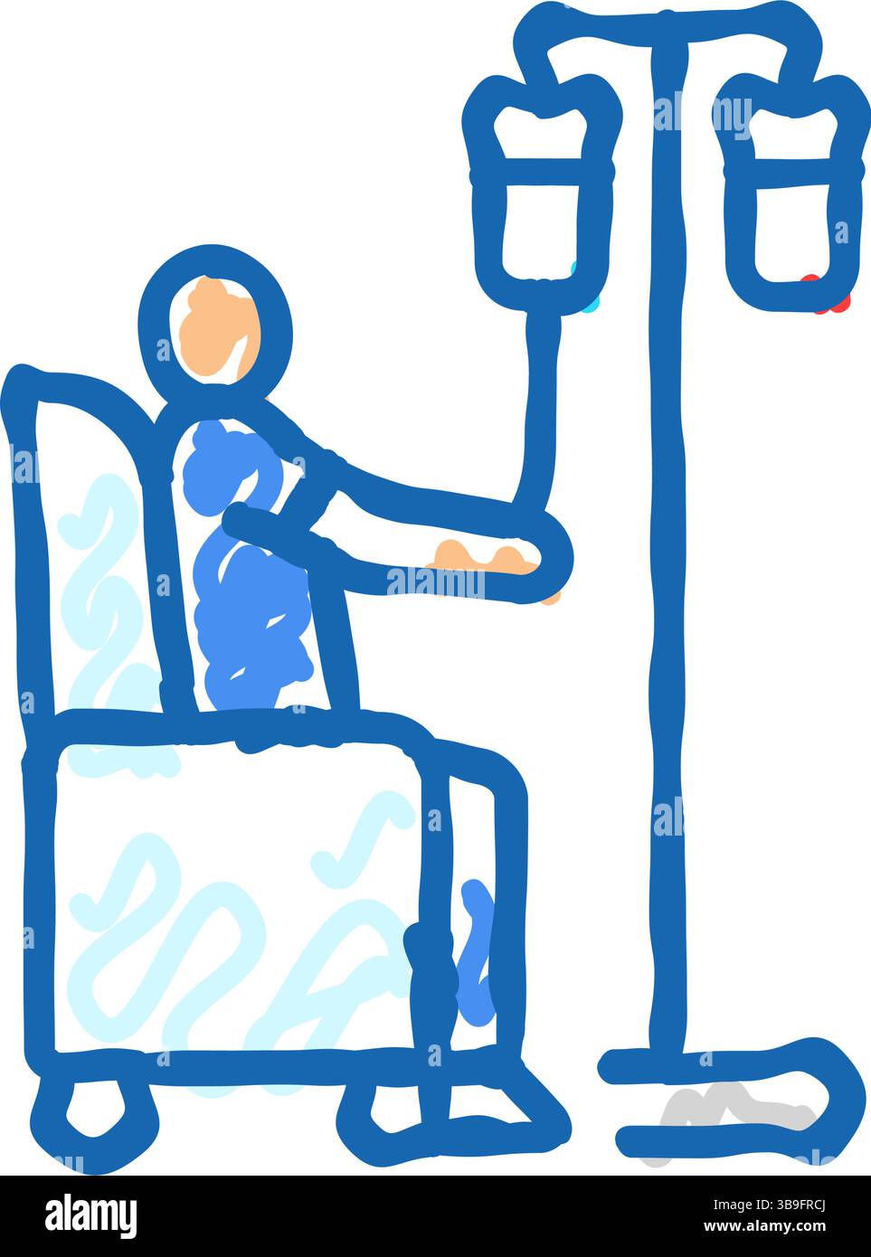 chemotherapy cancer treatment icon doodle illustration Stock Vector ...