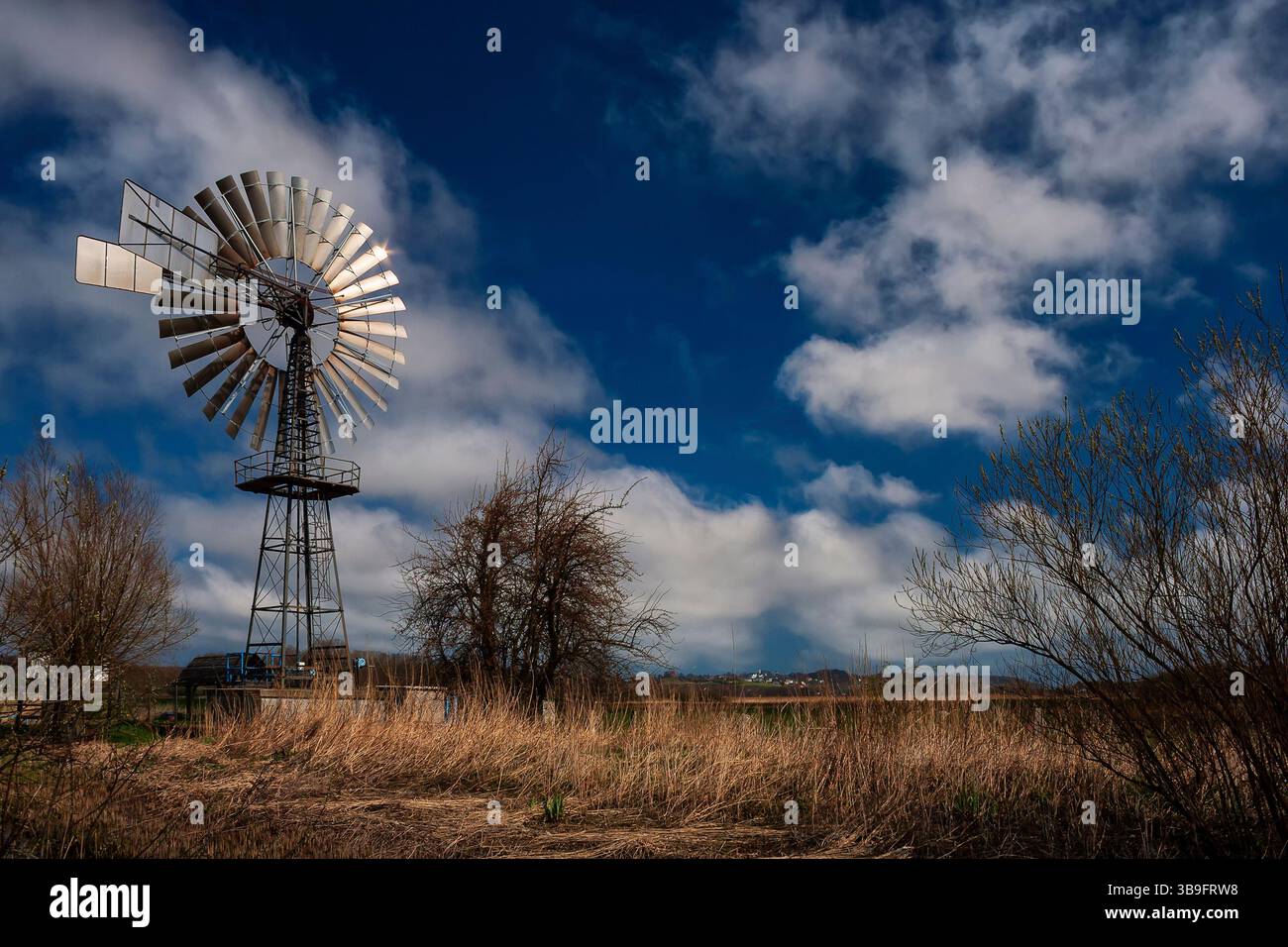 Lobber Windschöpfwerk, Mönchgut, Island of Rügen Stock Photo - Alamy