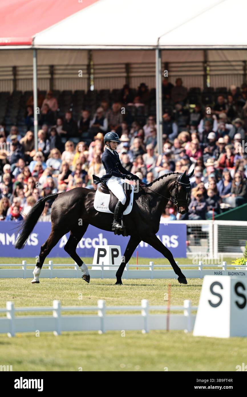 Helen Bates of Great Britain with Carpe Diem during the dressage at the ...