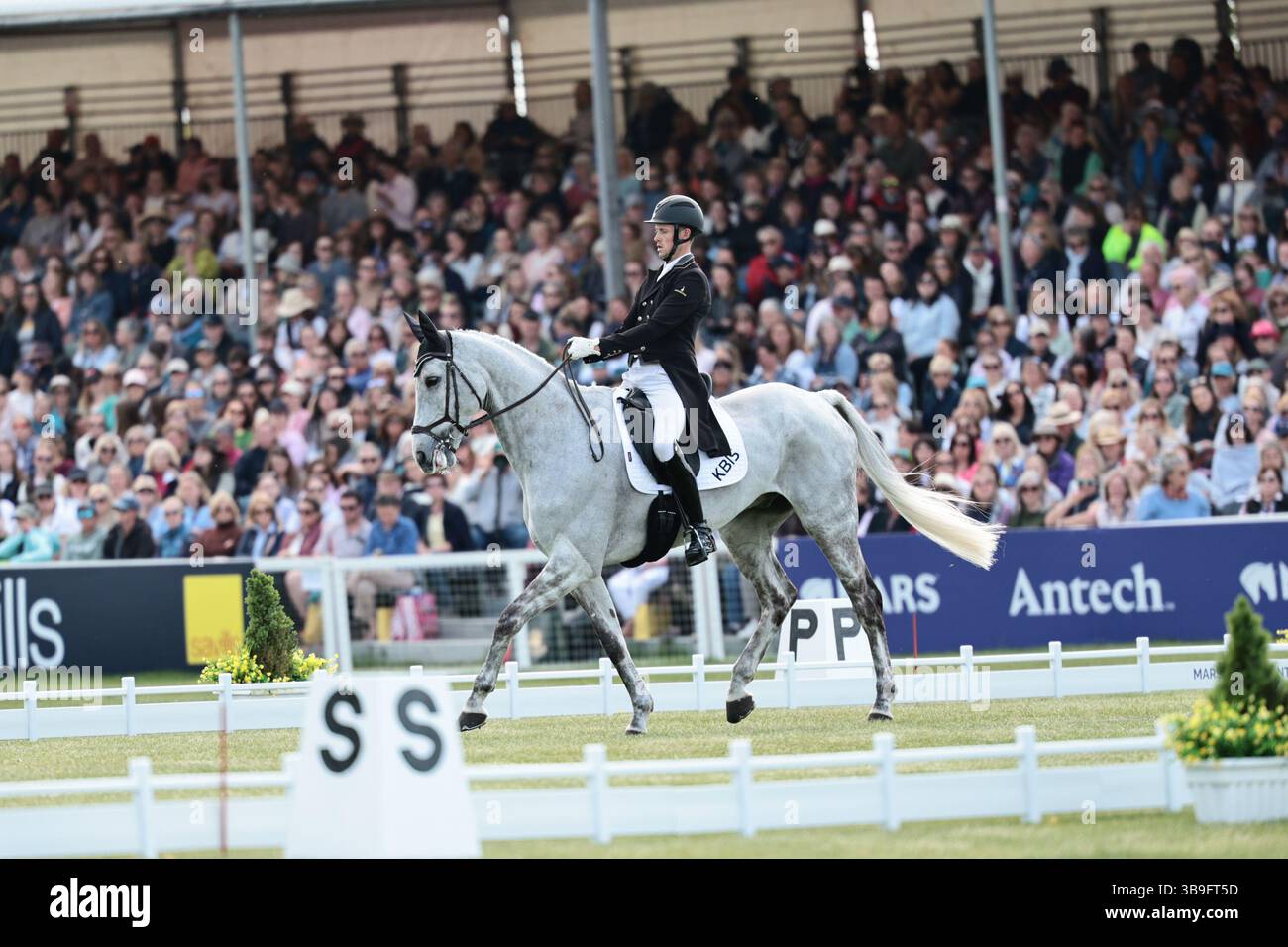 Tom Rowland of Great Britain with Dreamliner during the dressage at the ...