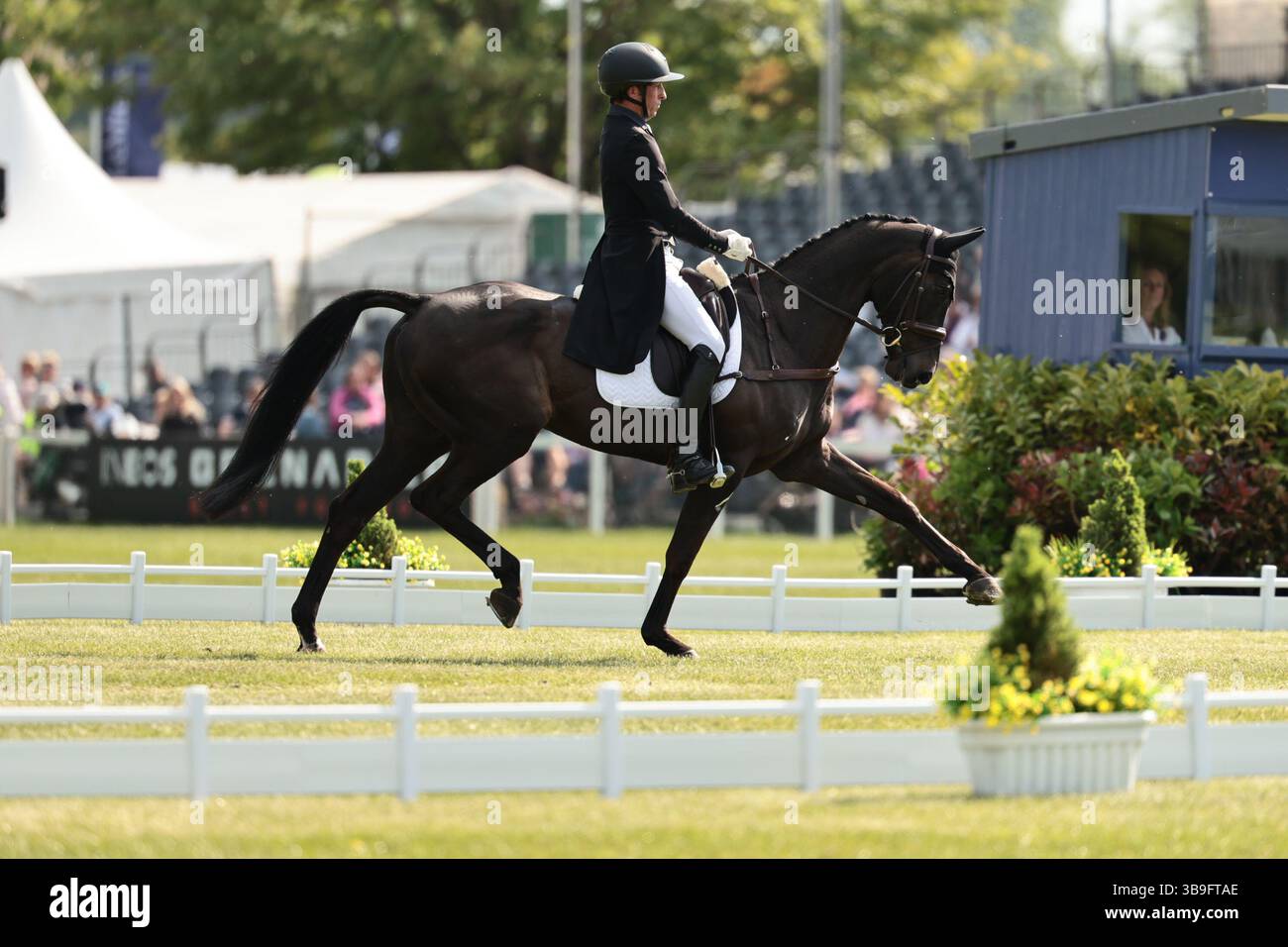 Tim Price of New Zealand with Vitali during the dressage at the MARS ...
