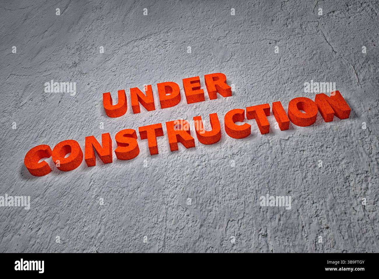 Under construction sign 3d illustration Stock Photo - Alamy