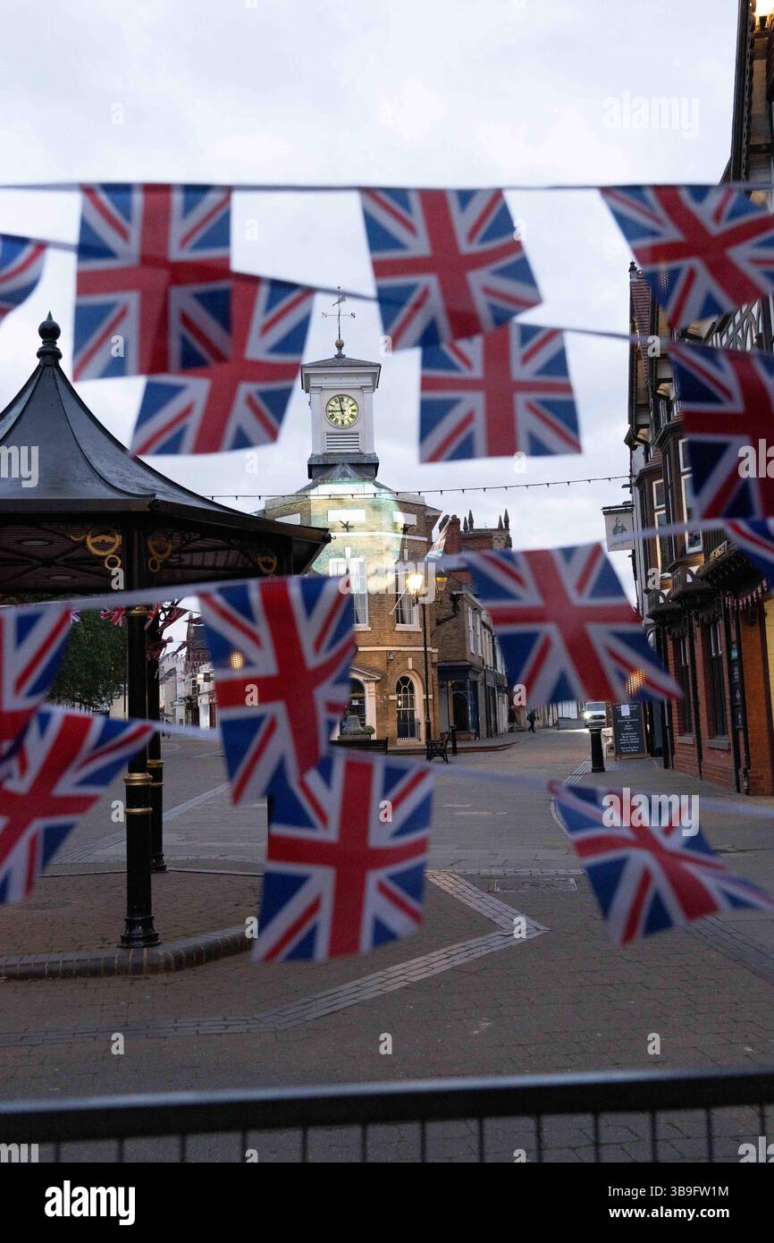 A set of Union Jack flags on display during the 80th Anniversary of VE ...