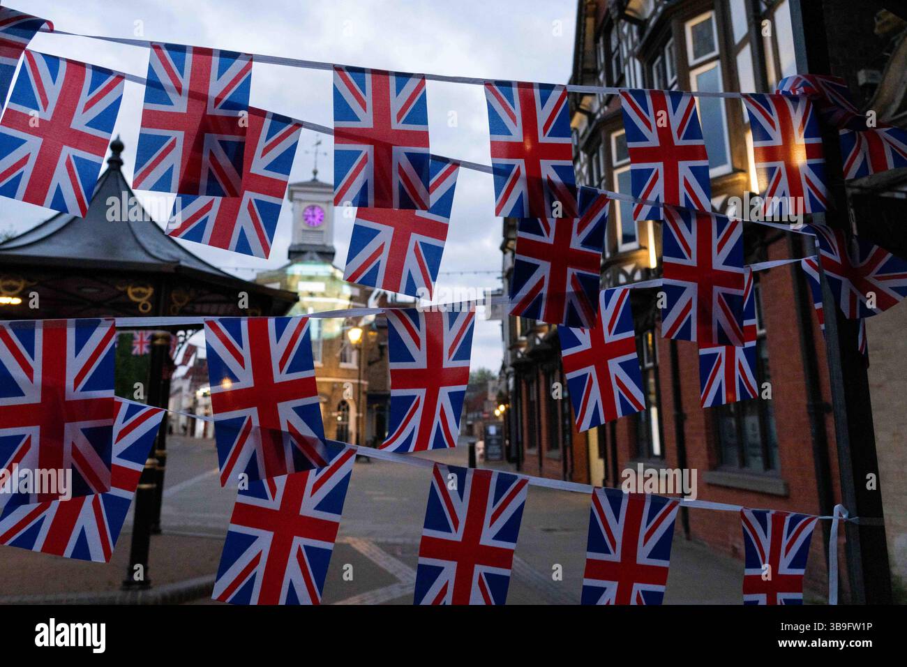 A set of Union Jack flags on display during the 80th Anniversary of VE ...