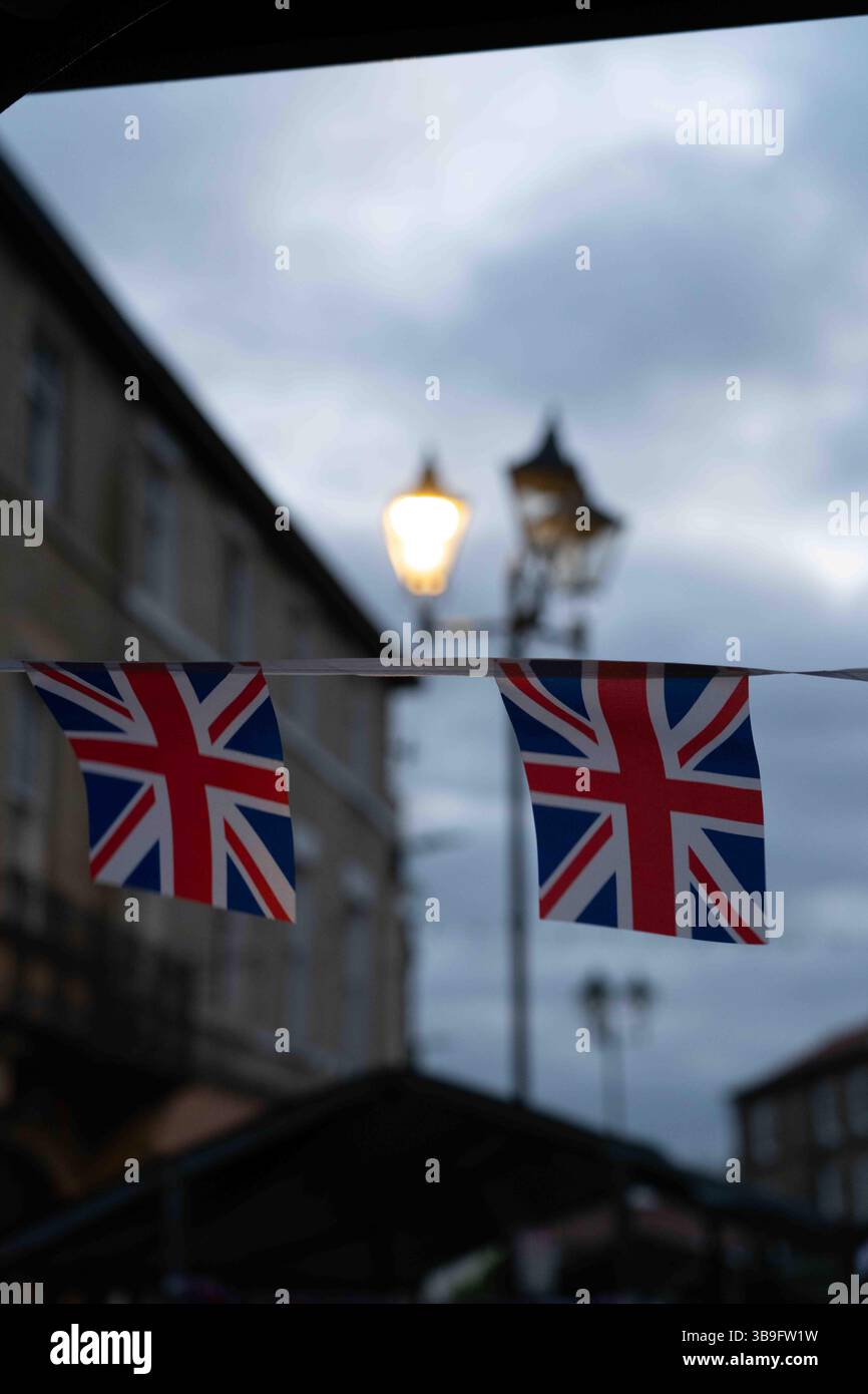 A set of Union Jack flags on display during the 80th Anniversary of VE ...