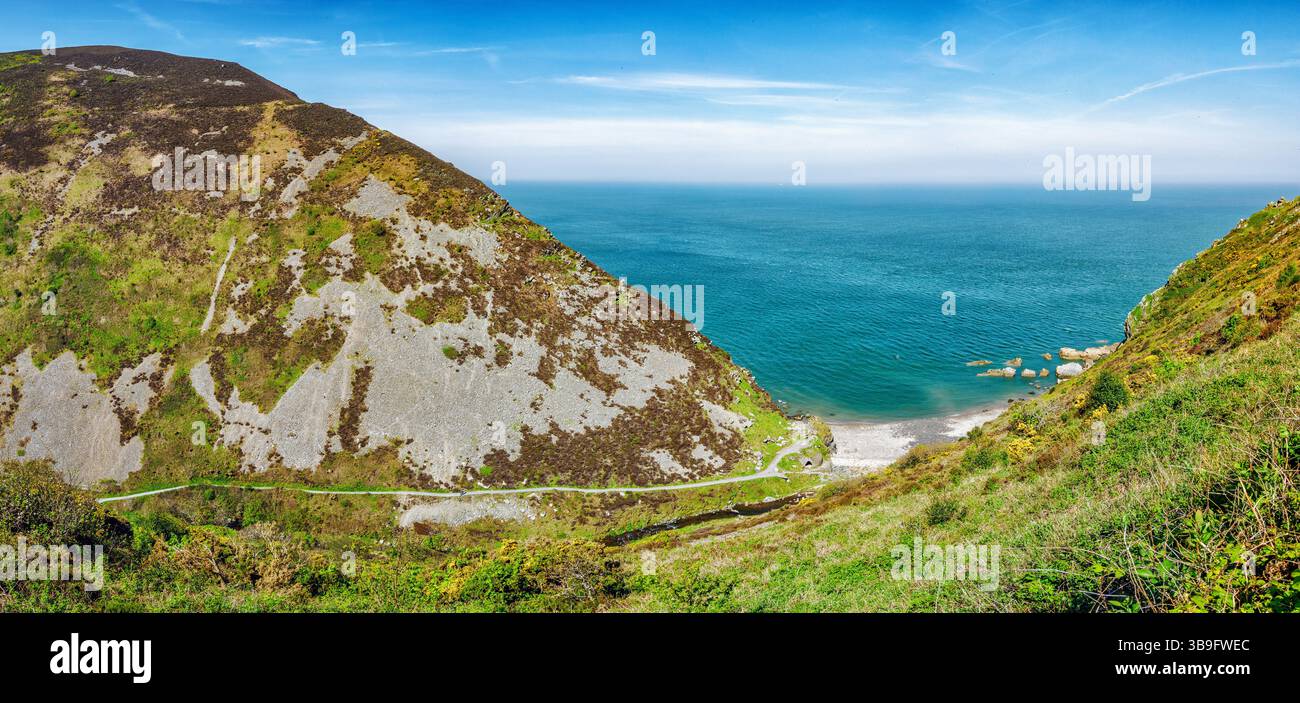 Heddons Mouth on Exmoor where the Heddon Valley meets the sea on the ...