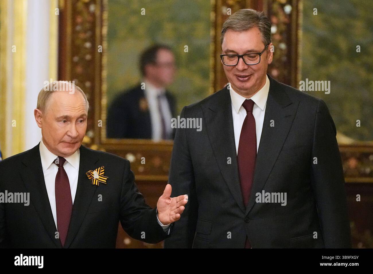 Russian President Vladimir Putin, left, and Serbia's President ...