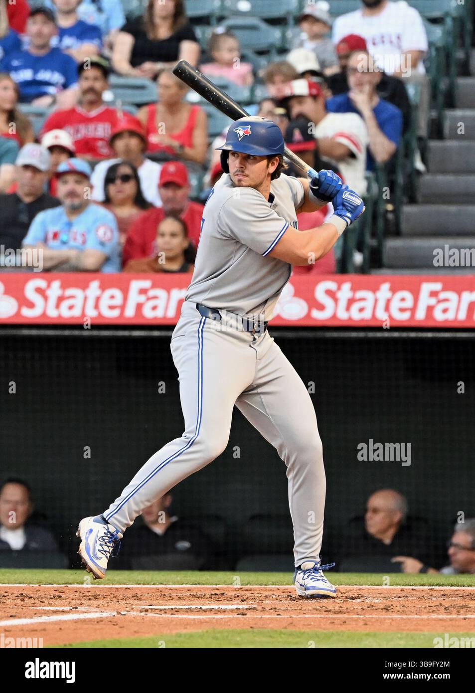 ANAHEIM, CA - MAY 08: Toronto Blue Jays third baseman Addison Barger ...