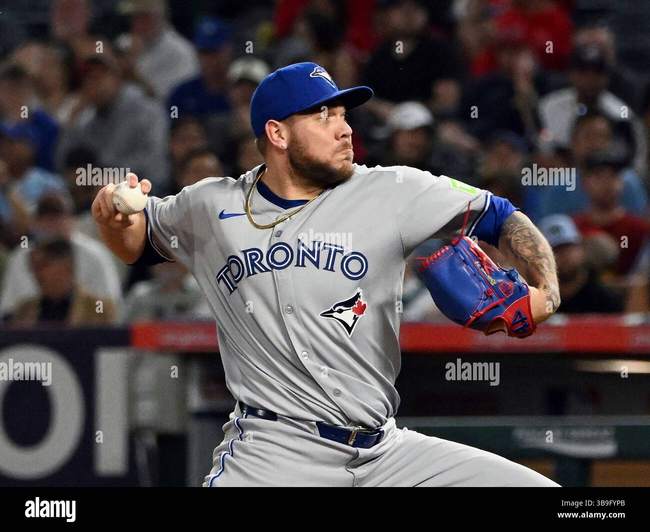 ANAHEIM, CA - MAY 08: Toronto Blue Jays pitcher Yariel Rodriguez (29 ...