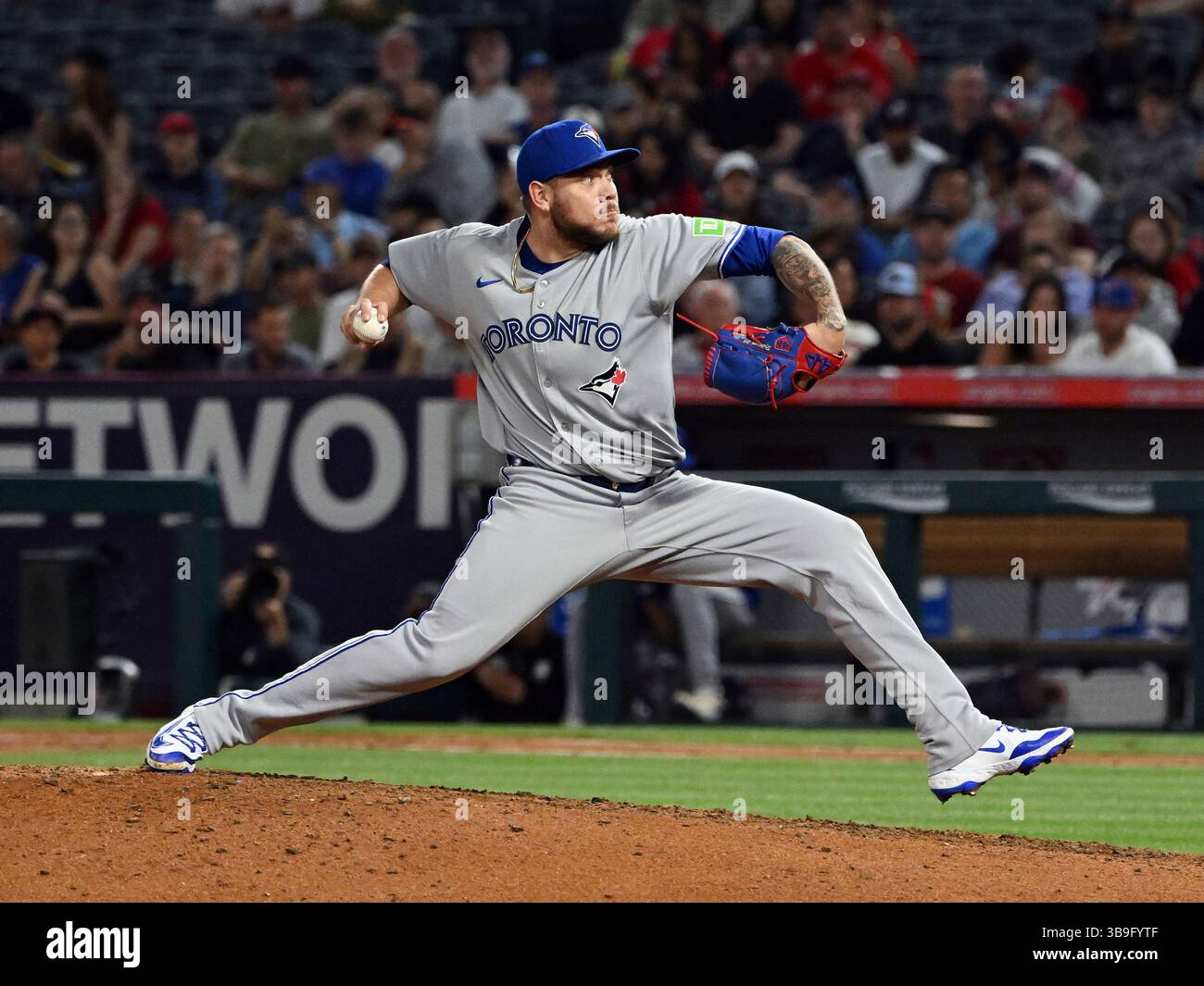 ANAHEIM, CA - MAY 08: Toronto Blue Jays pitcher Yariel Rodriguez (29 ...