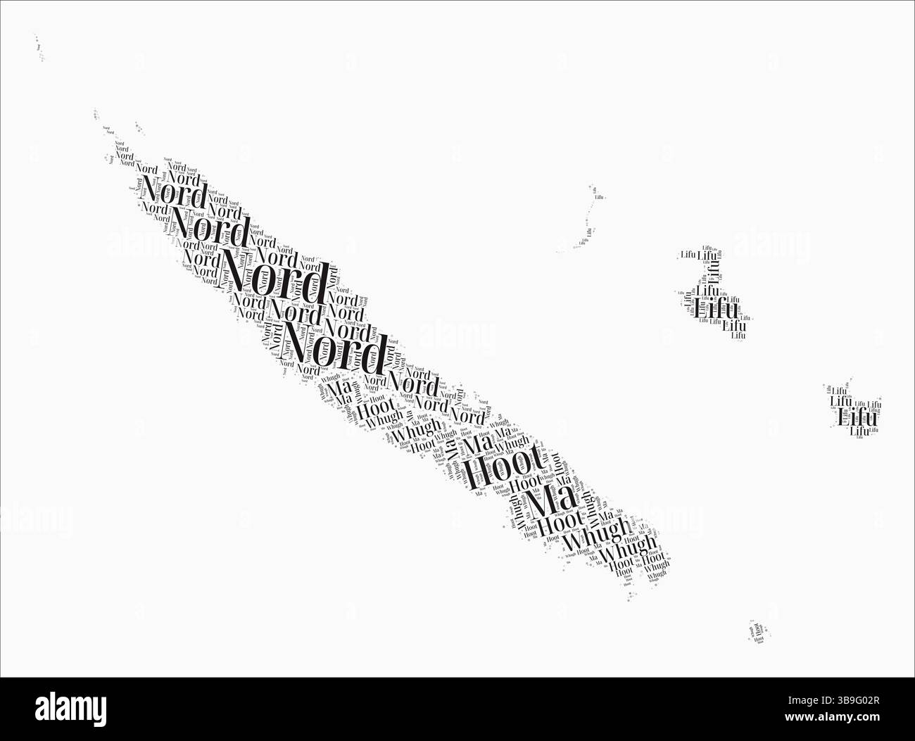 New Caledonia Text Style Regions. Country region names word clouds in ...