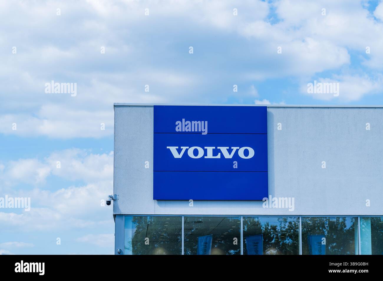 Wolverhampton, UK - May 9th 2025: External signage of Volvo motor ...