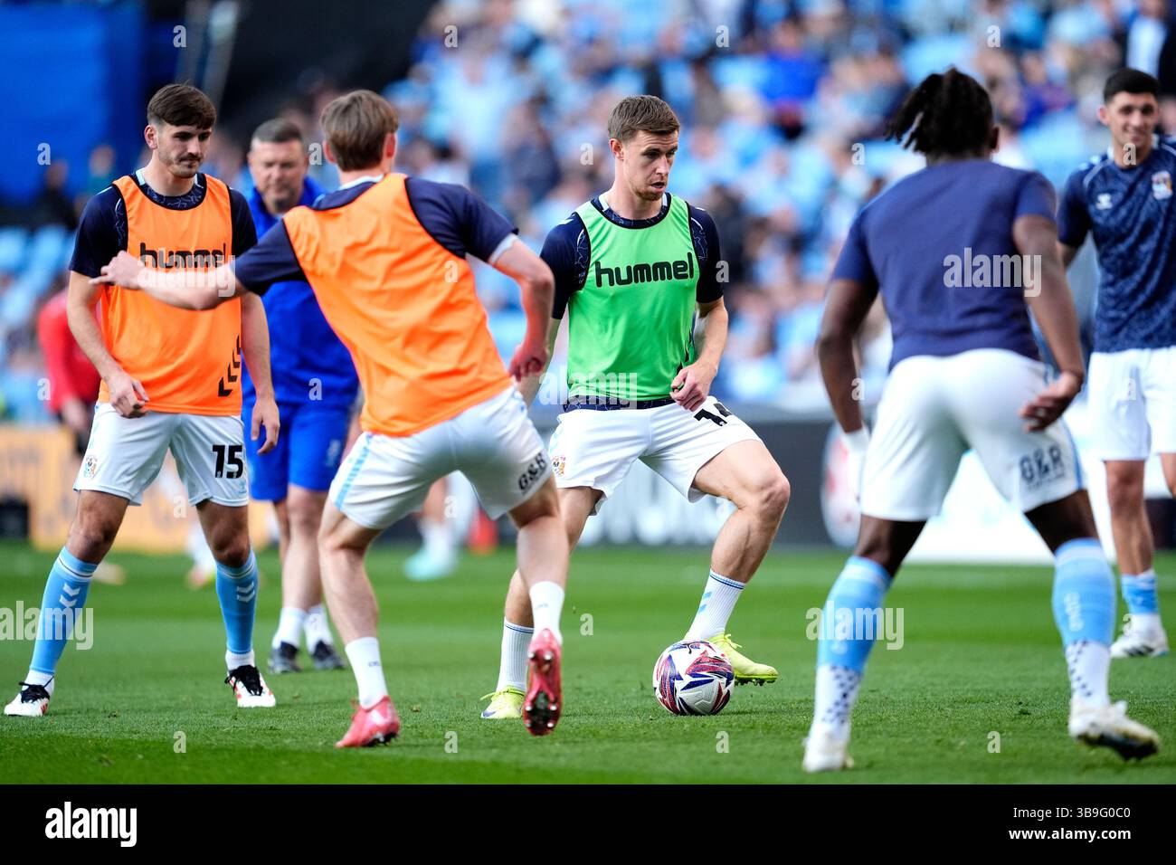 Coventry City's Ben Sheaf warming up ahead of the Sky Bet Championship ...