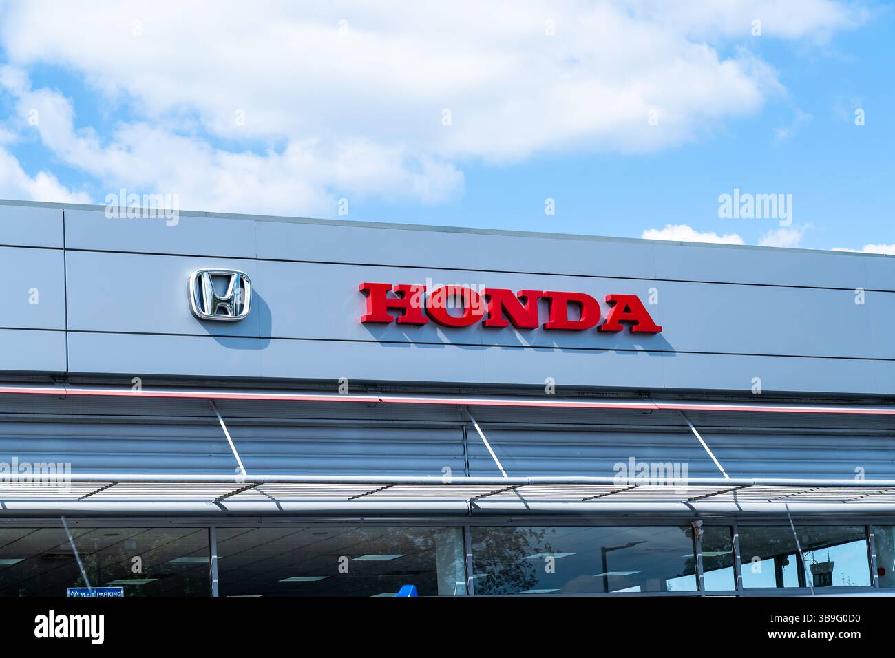 Wolverhampton, UK - May 9th 2025: External signage of Honda motor ...