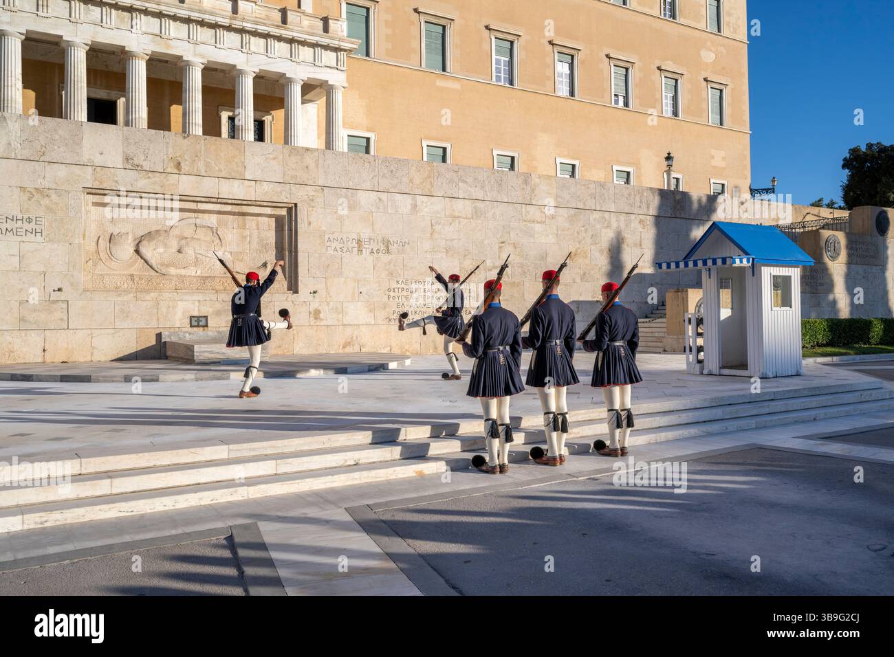 Athens, Greece, Europe. Soldiers of the Presidential Guard (called ...