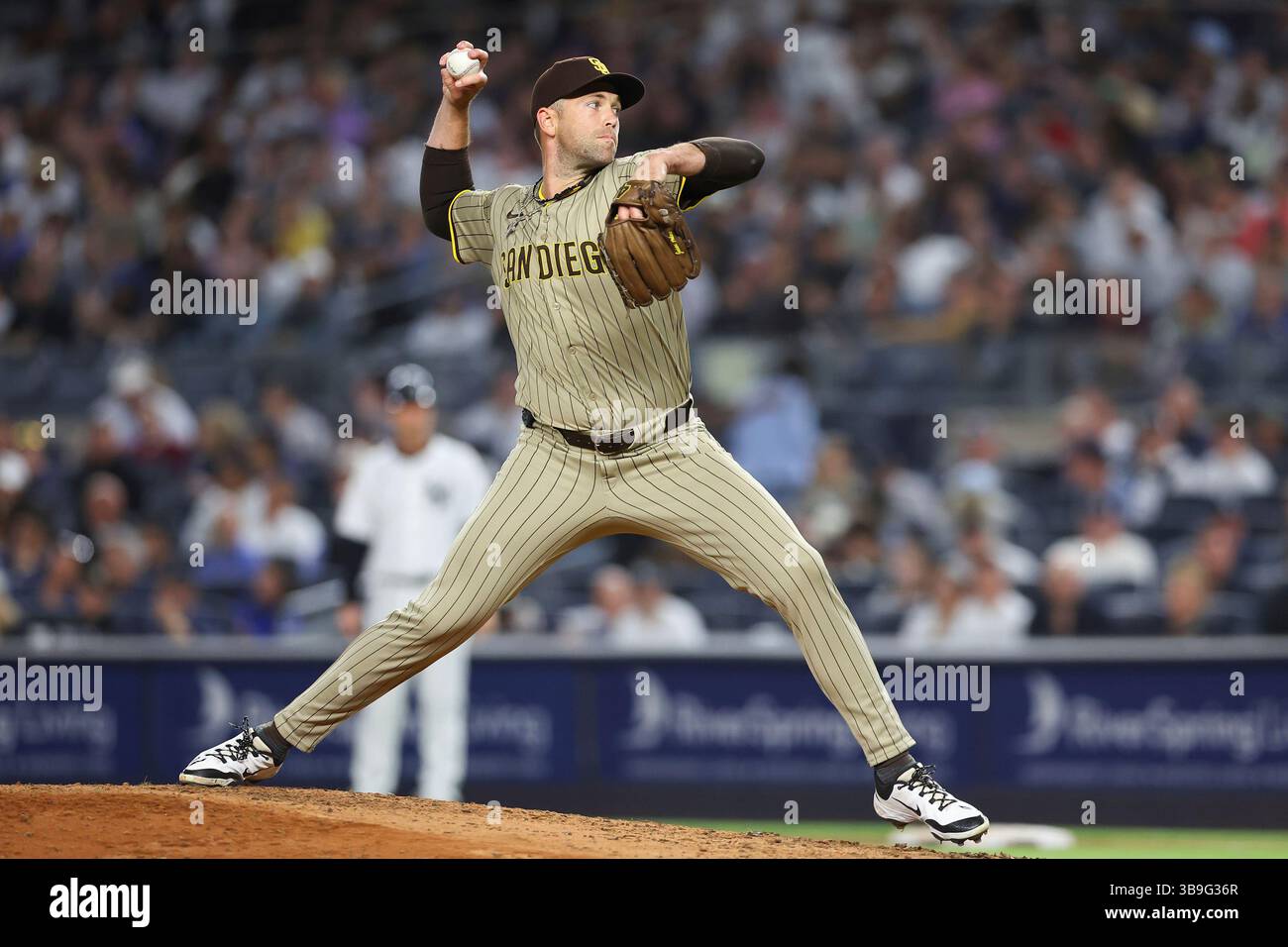 BRONX, NY - MAY 07: Jason Adam #40 of the San Diego Padres pitches ...