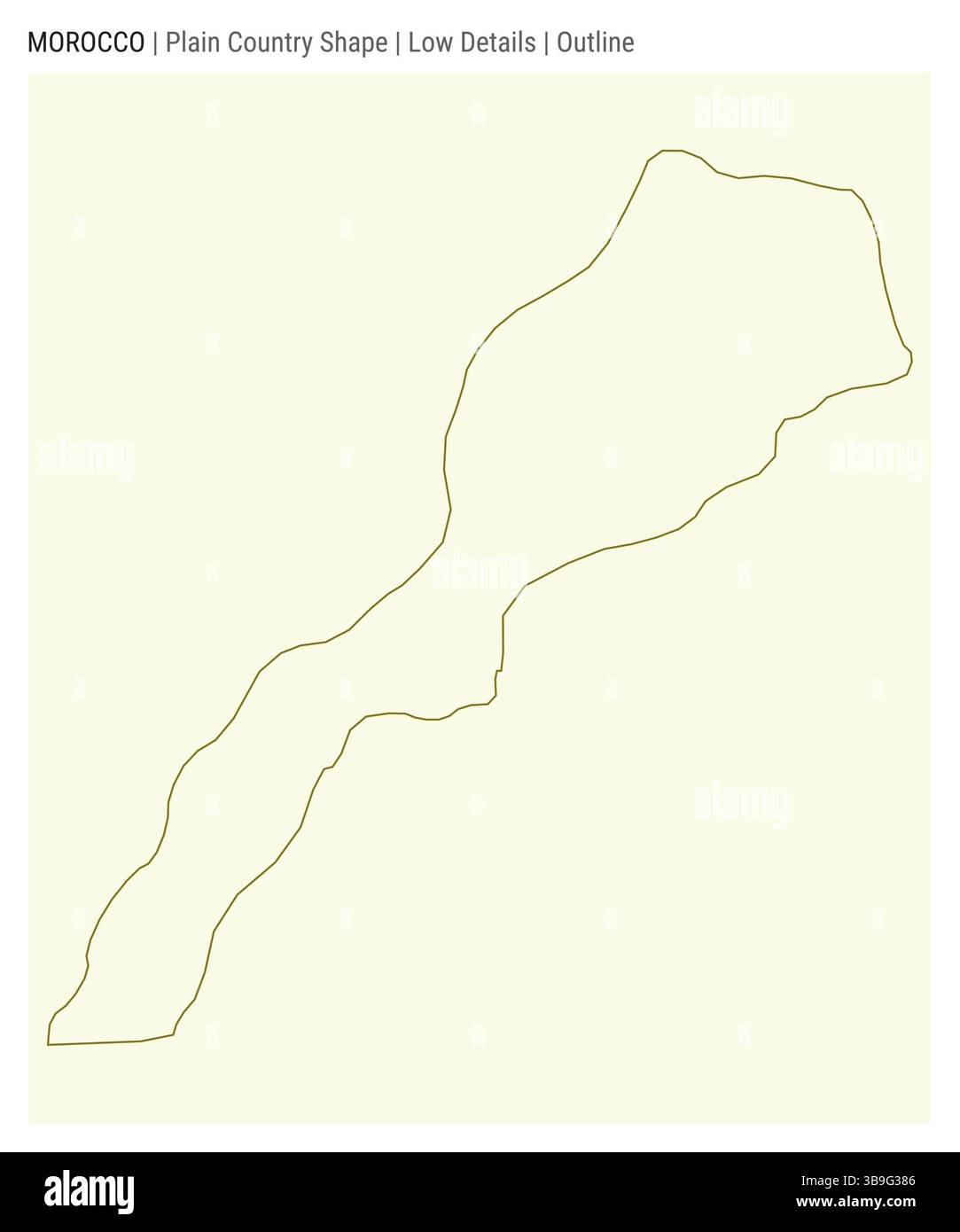 Morocco plain country map. Low details. Outline style. Shape of Morocco ...