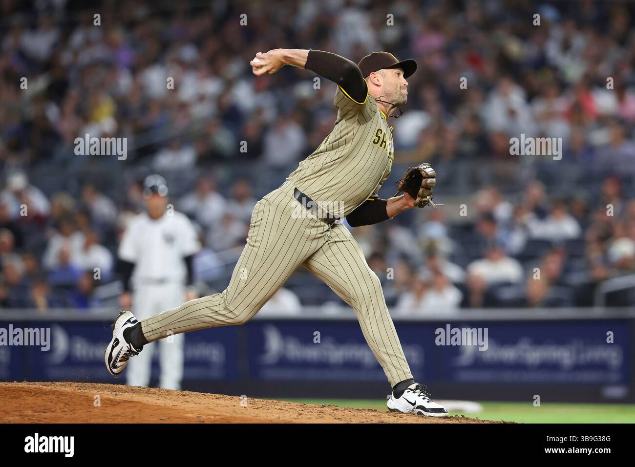 BRONX, NY - MAY 07: Jason Adam #40 of the San Diego Padres pitches ...