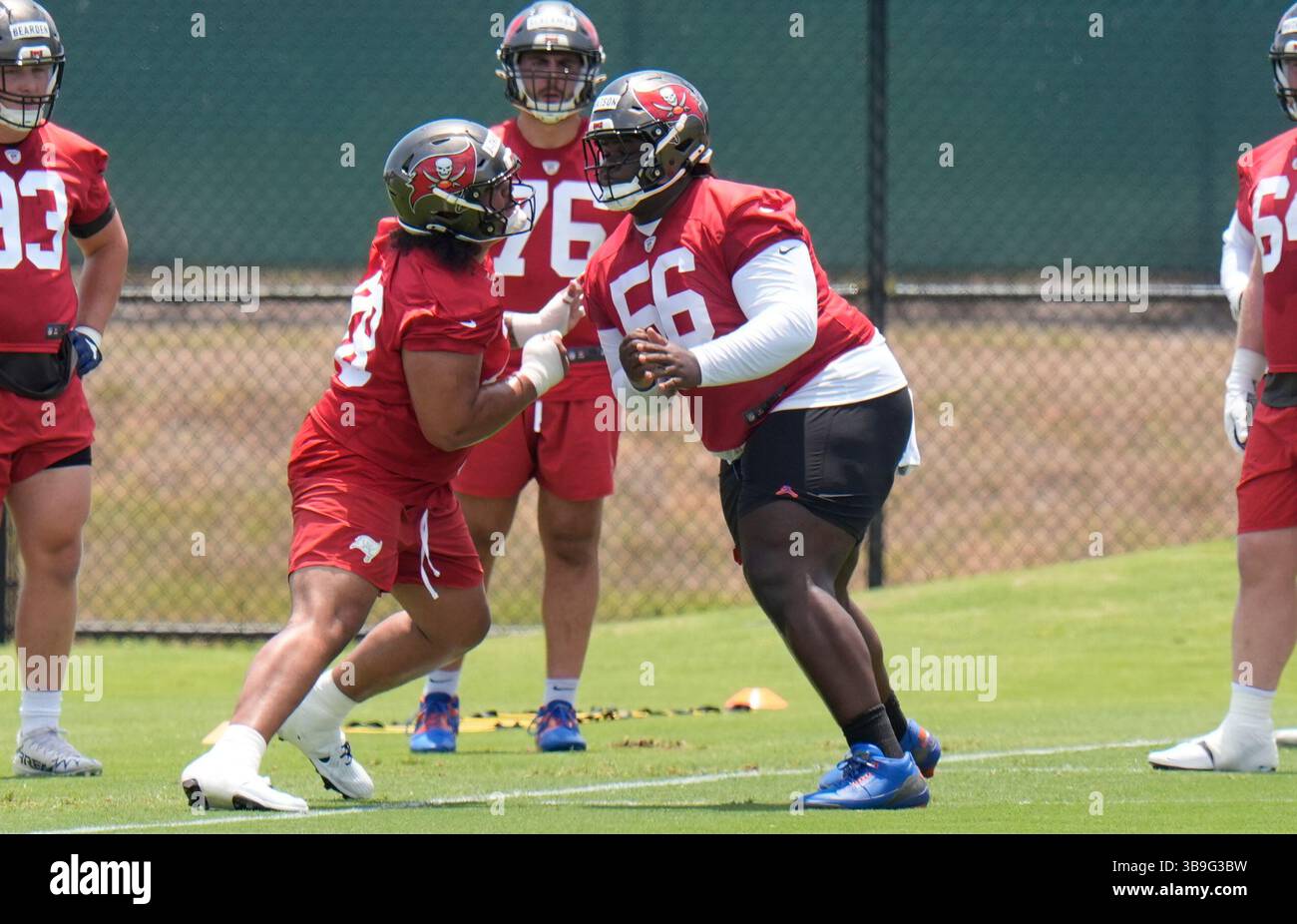 Tampa Bay Buccaneers nose tackle Desmond Watson (56) during the NFL football team's rookie ...