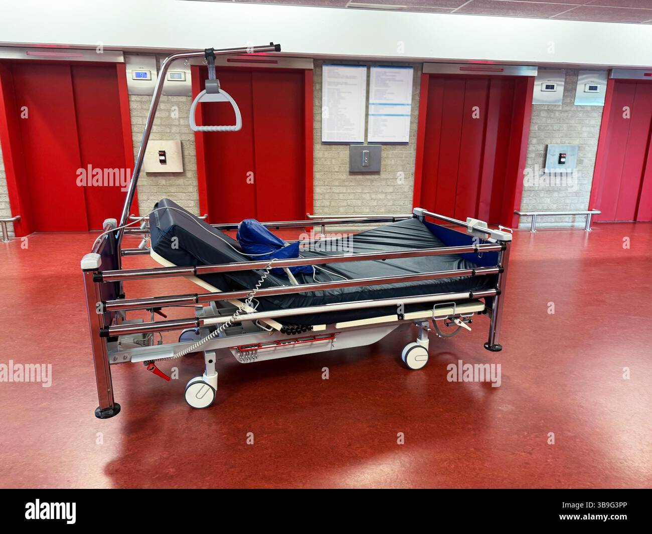 Stretcher inside modern hospital hall. Medical equipment Stock Photo ...