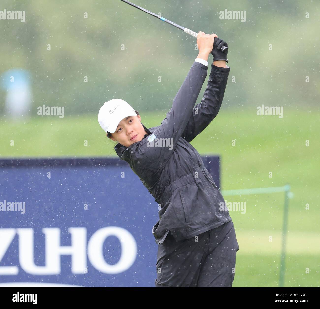 May 09, 2025: Clara Ding of Canada tees off on the second hole during ...