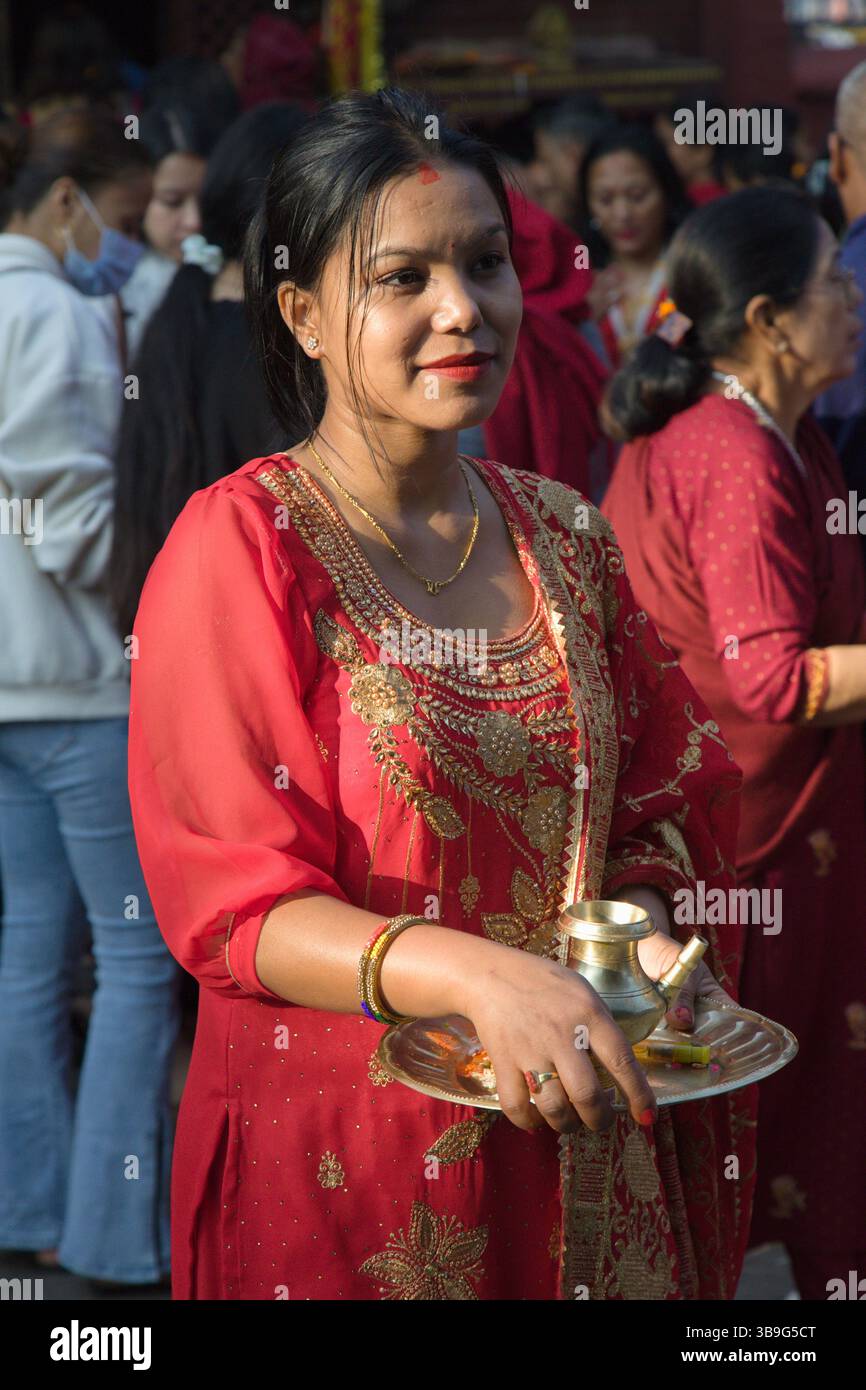 Nepal, Patan, Dashain festival, people, ceremony, hinduism Stock Photo ...