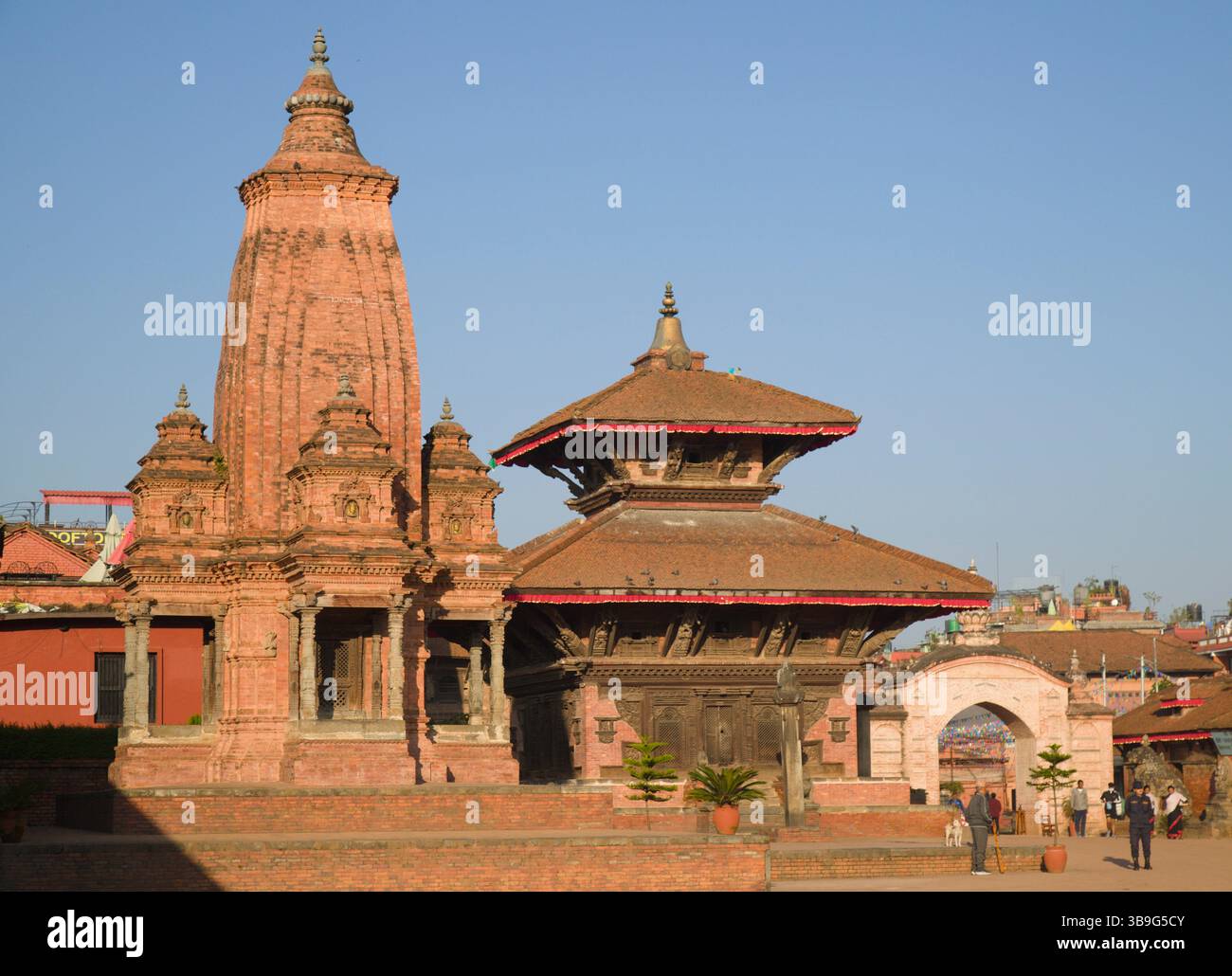 Nepal, Bhaktapur, Durbar Square, Shiva Temple, Bansi Narayan Temple ...