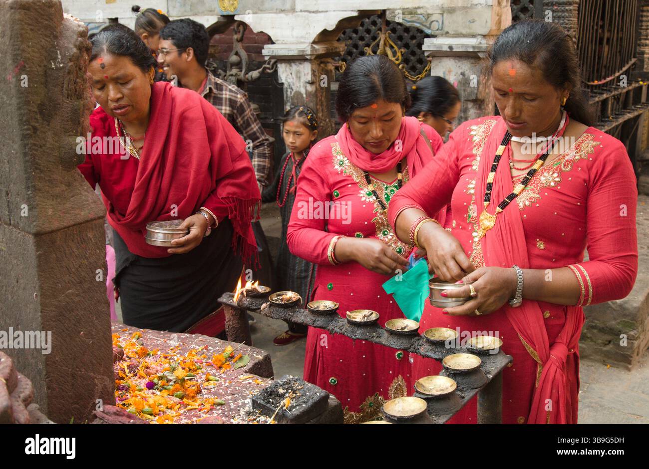 Nepal, Bhaktapur, Dashain Festival, women, people Stock Photo - Alamy