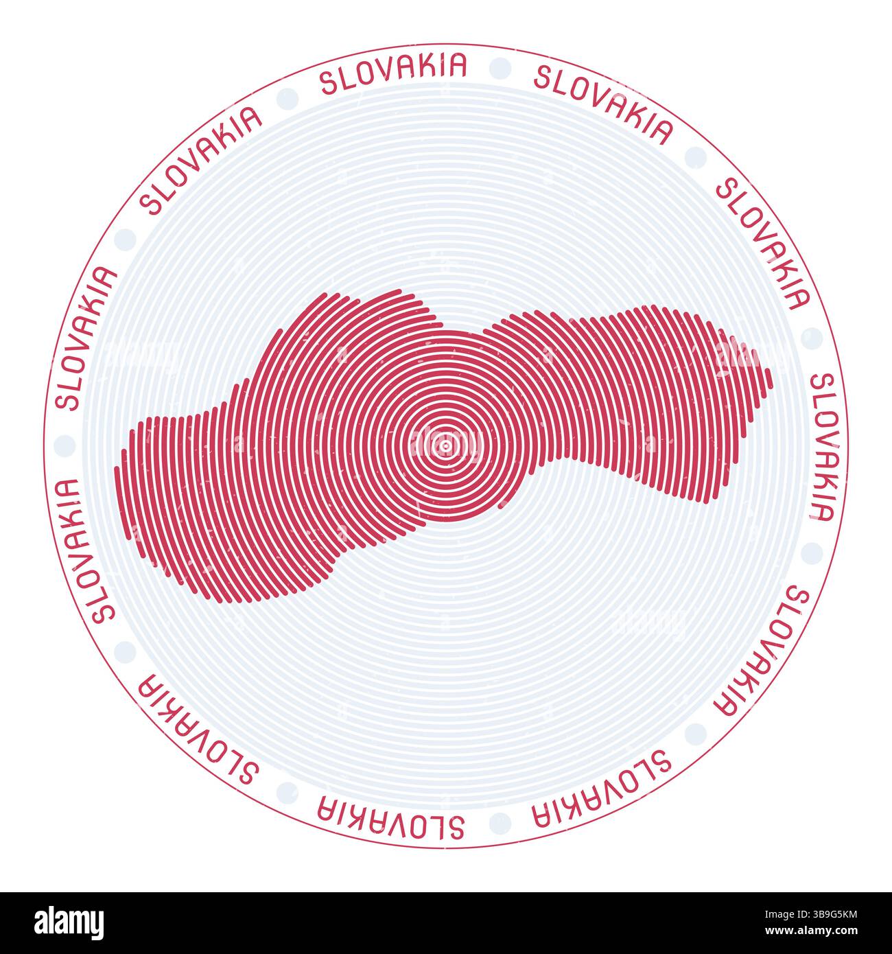 Slovakia shape radial arcs. Country round icon. Slovakia logo design ...
