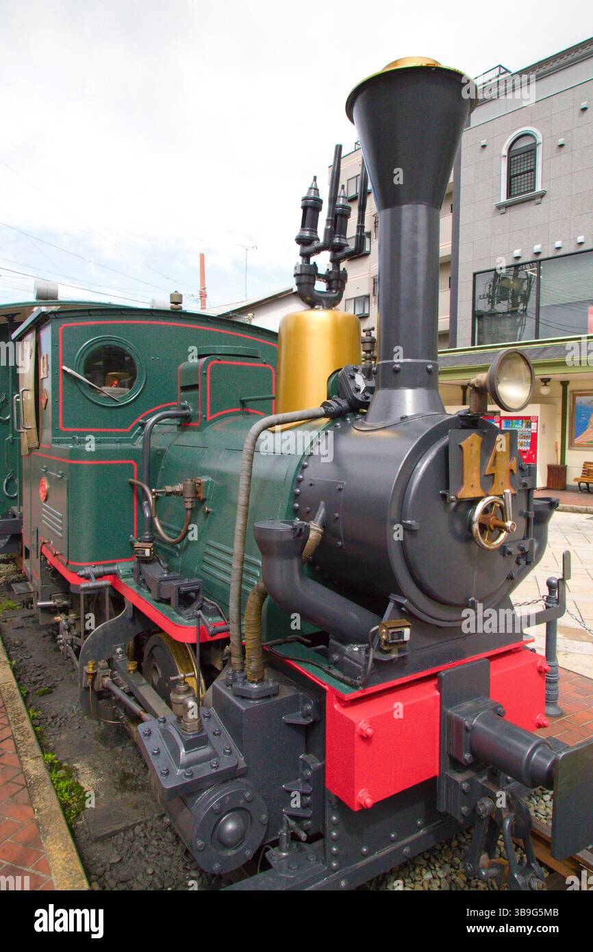 Japan, Shikoku, Matsuyama, old steam locomotive Stock Photo - Alamy
