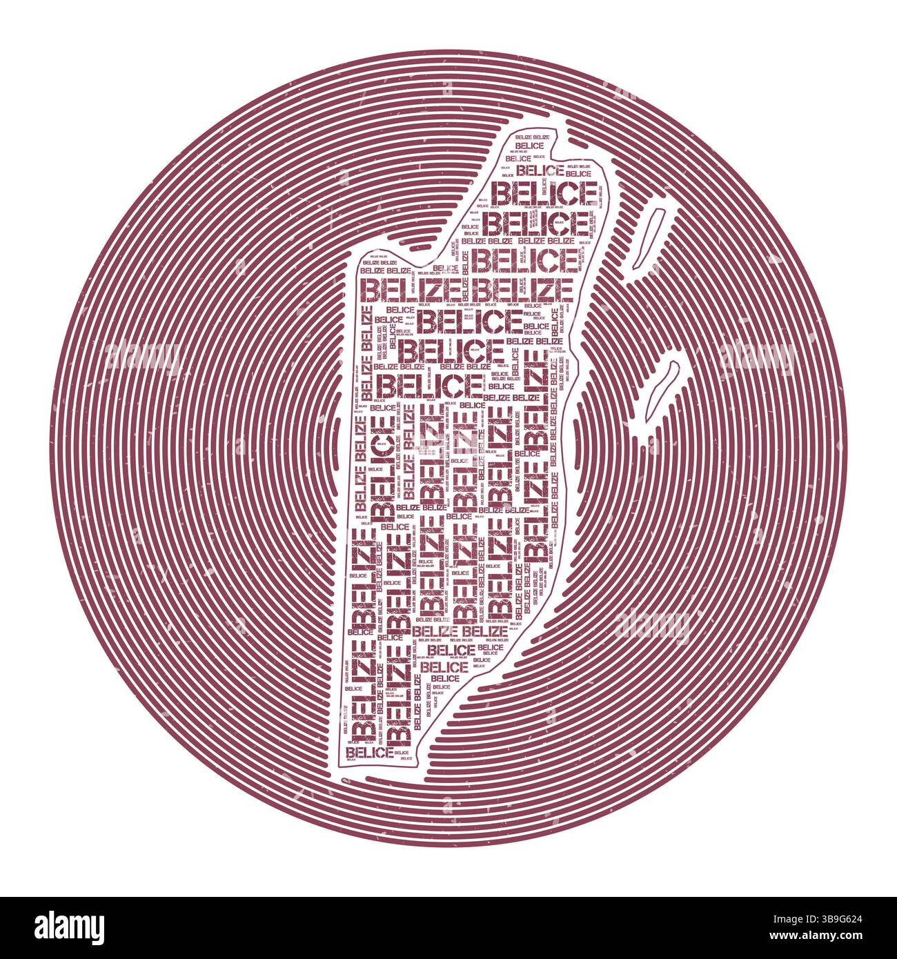 Belize vector image. Country round logo design. Belize poster in ...