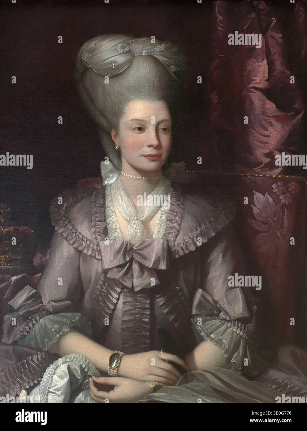 Portrait of a woman Queen Charlotte of Mecklenburg-Strelitz, who was ...