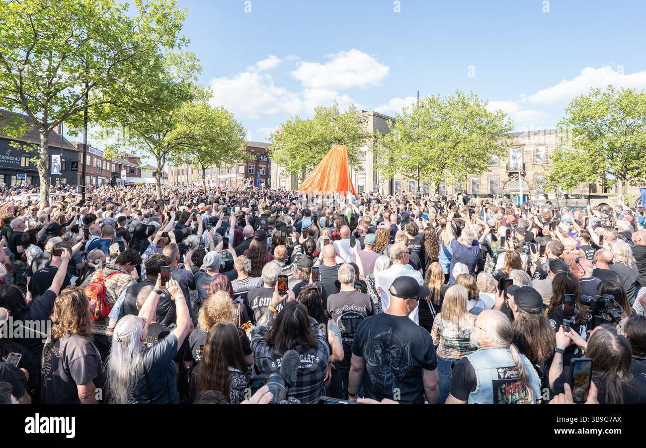 Stoke On Trent, Staffordshire, UK. 09th May 2025. A statue of Motorhead ...