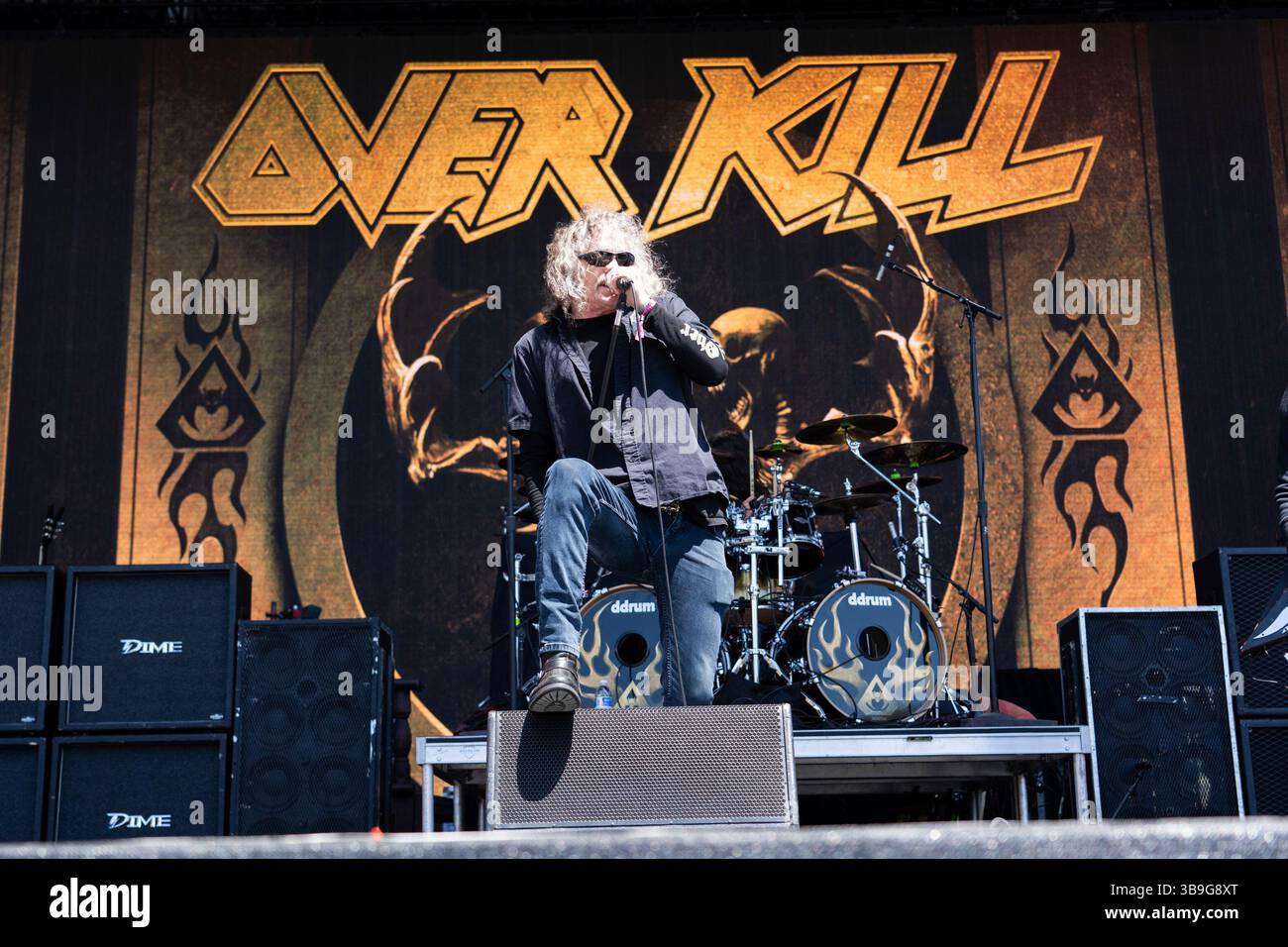 Bobby Ellsworth of Overkill performs during Sonic Temple Art and Music ...