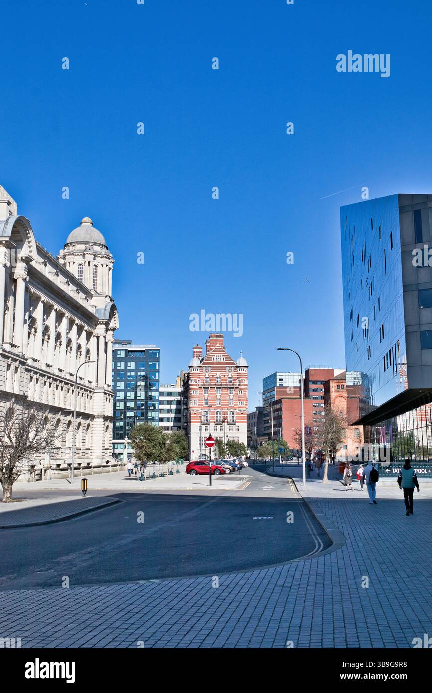 Urban cityscape featuring various architectural styles, including ...
