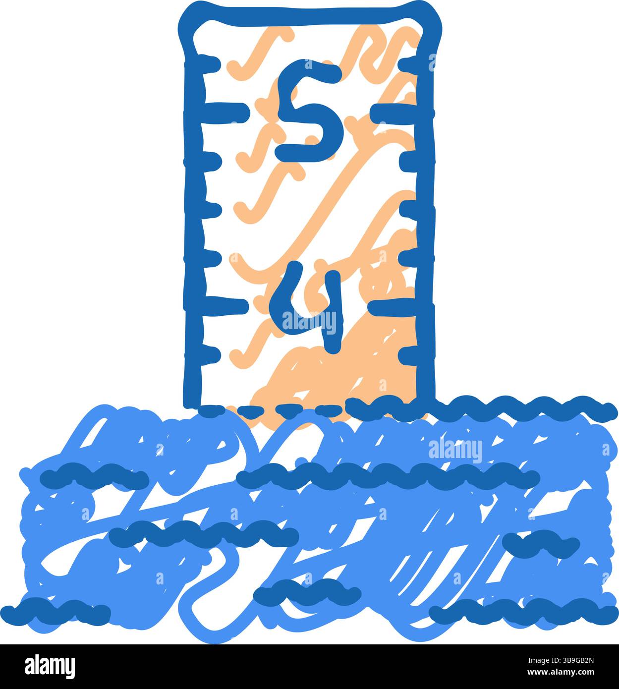 flood gauge disaster icon doodle illustration Stock Vector Image & Art ...