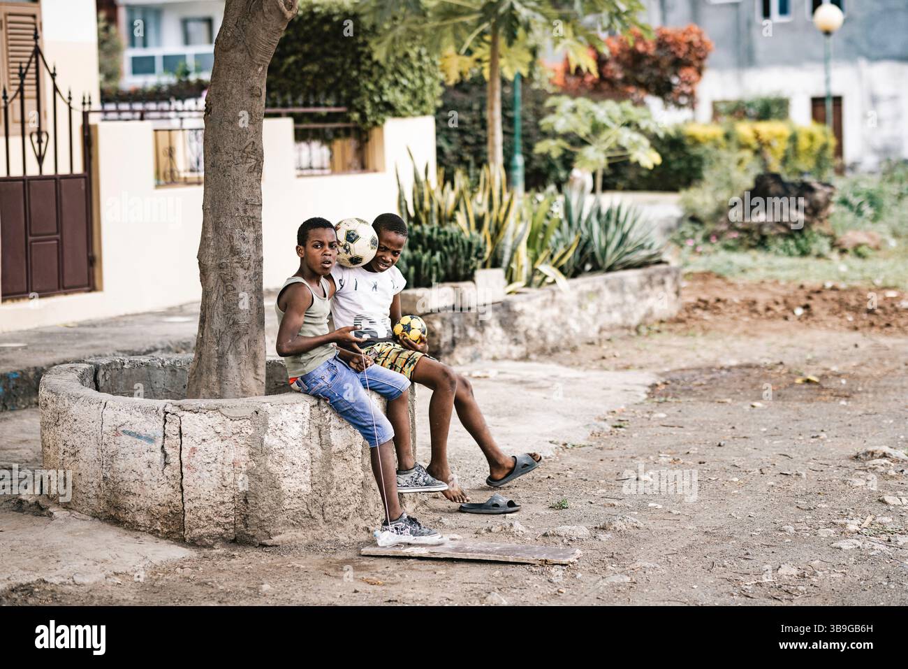 Children in Tarrafal, Cape Verde, West Africa Stock Photo - Alamy