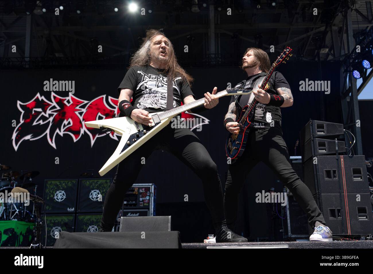 Lee Altus, left, and Gary Holt of Exodus perform during Sonic Temple ...