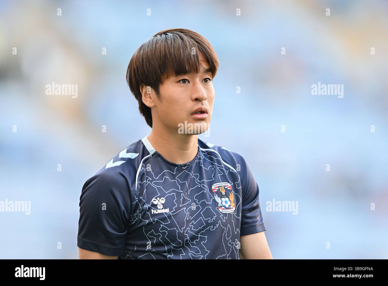Tatsuhiro Sakamoto (7 Coventry City) warms up during the Sky Bet ...