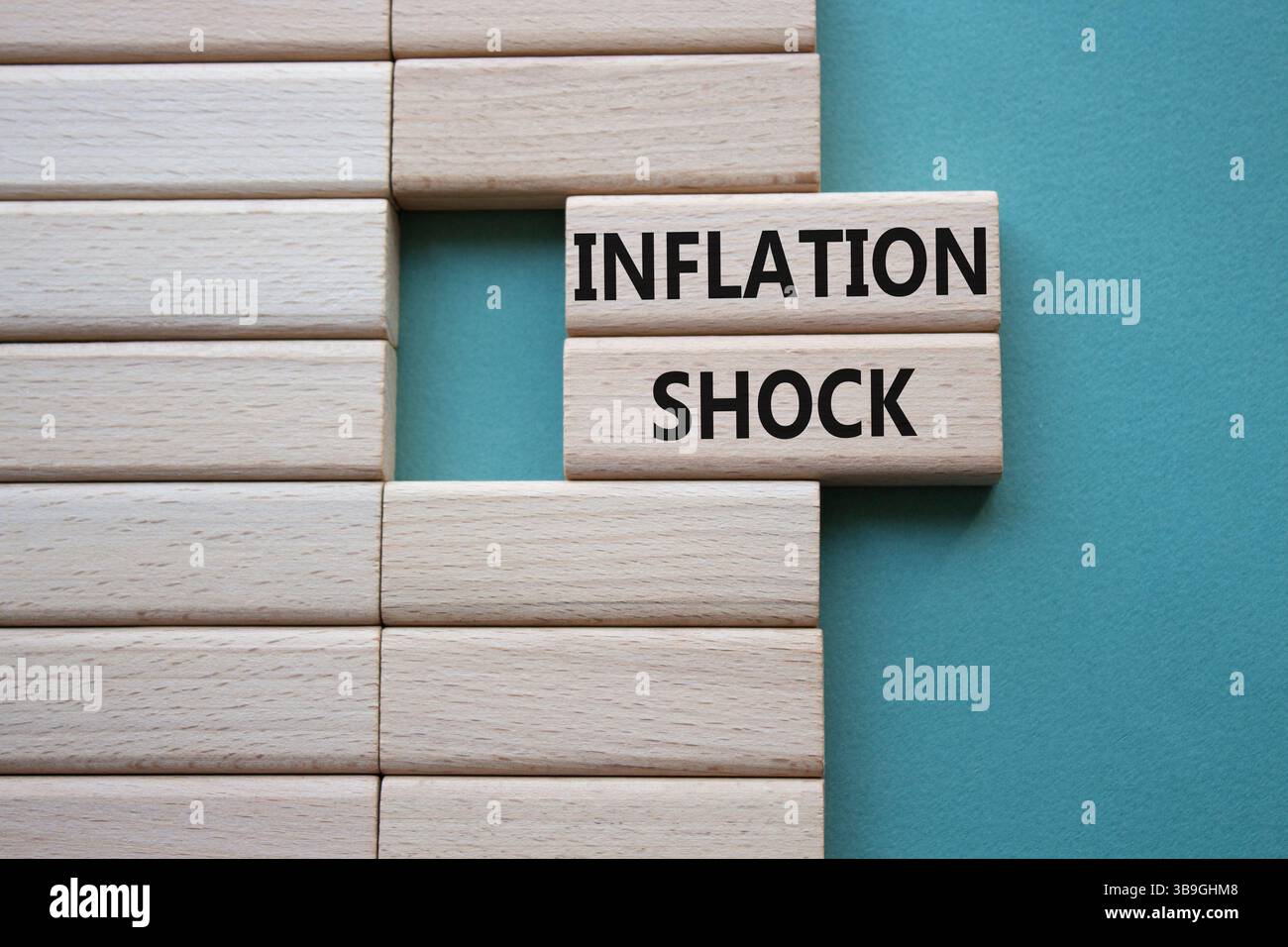 Inflation Shock symbol. Wooden blocks with words Inflation Shock ...