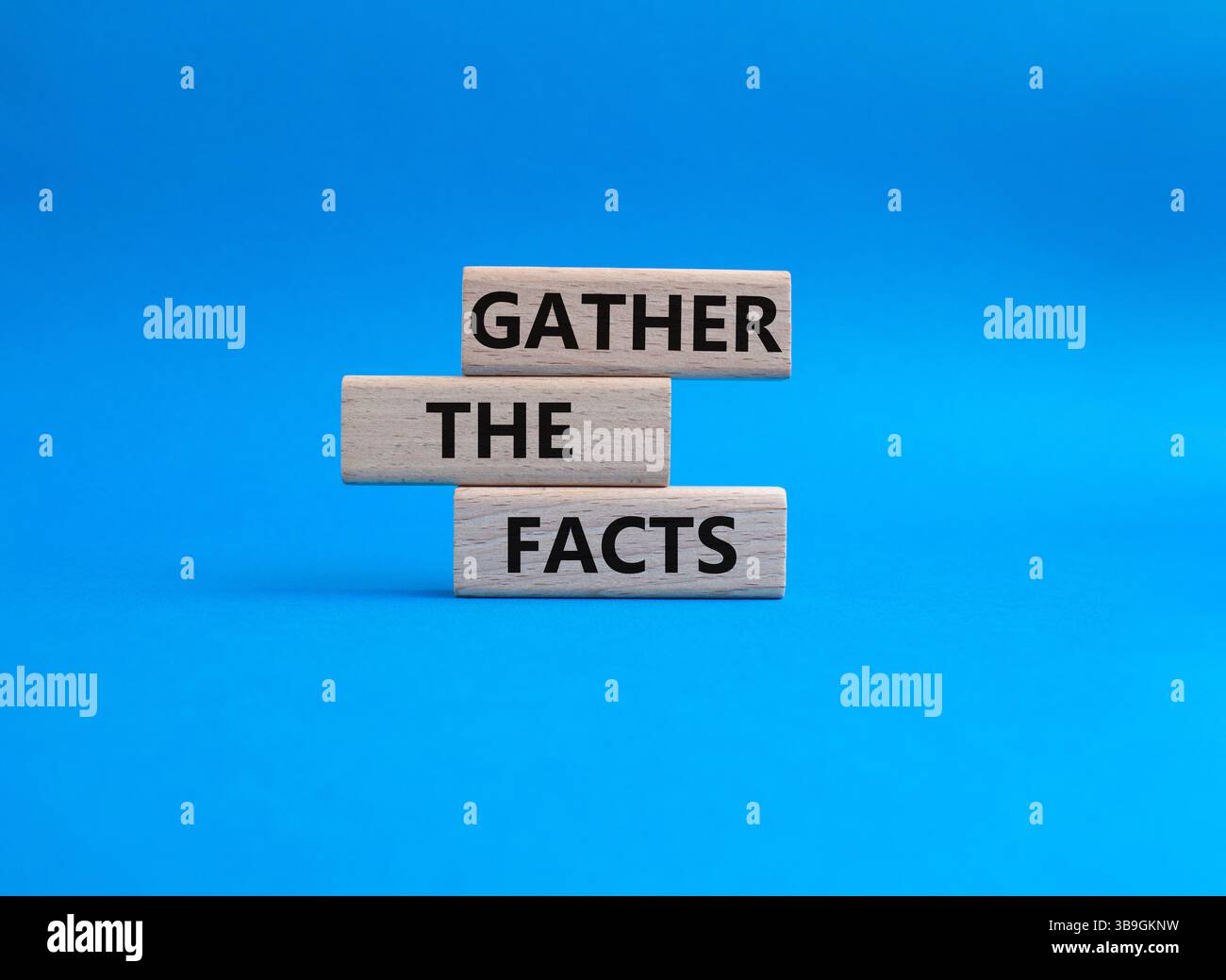 Gather the facts symbol. Wooden blocks with words Gather the facts ...
