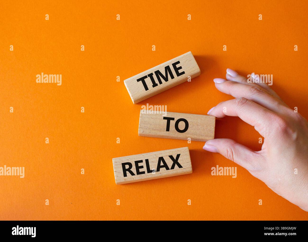 Time to relax symbol. Concept word Time to relax on wooden blocks ...