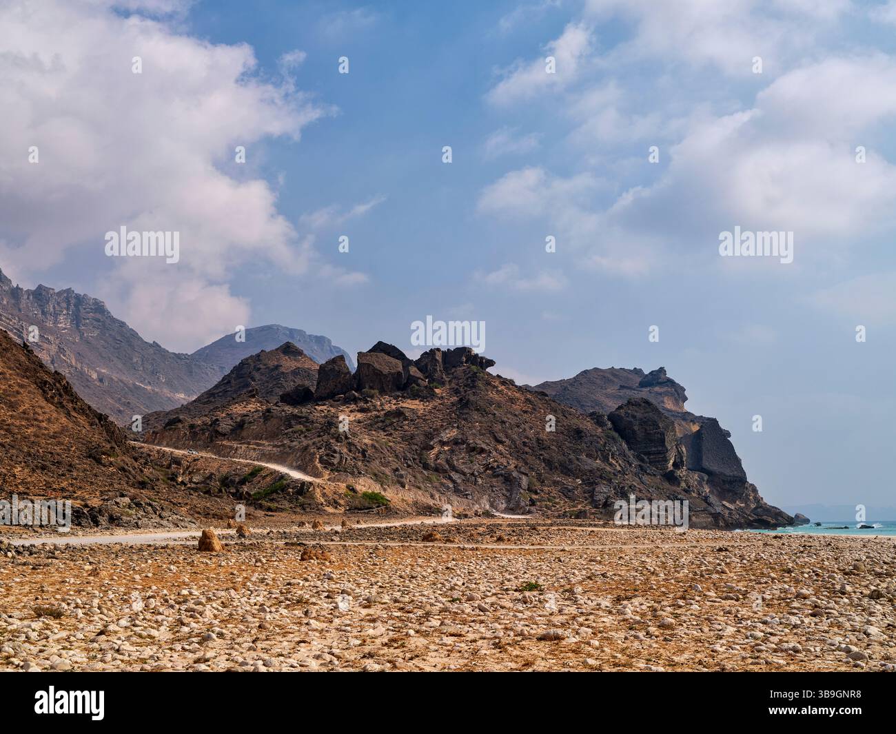 On the way from the Dhofar Mountains down to Fazayat Beach, Oman Stock ...