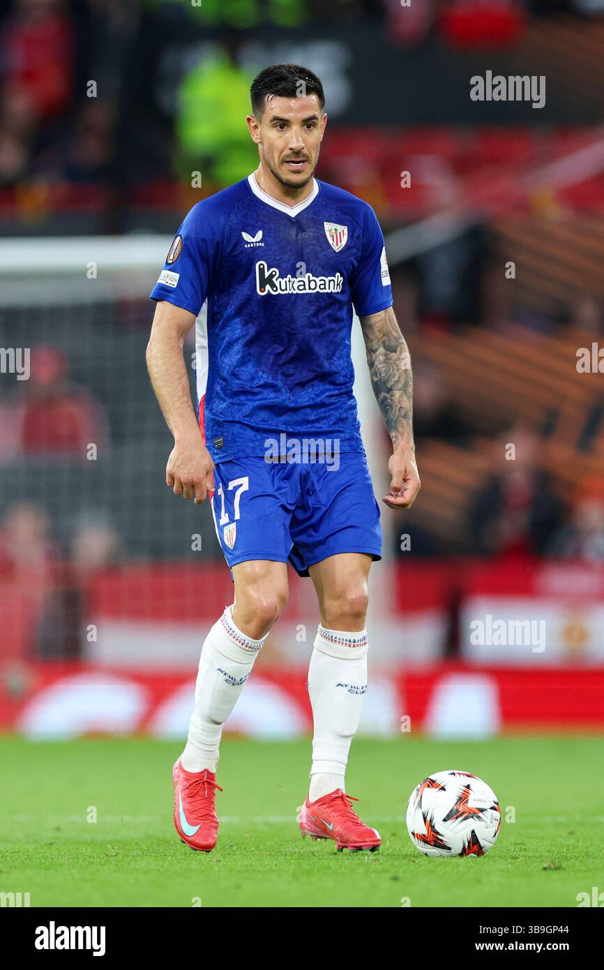 Manchester, UK. 08th May, 2025. Athletic Club de Bilbao defender Yuri ...