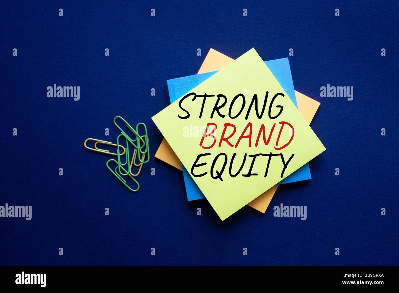 Strong Brand Equity symbol. Concept words Strong Brand Equity on yellow ...