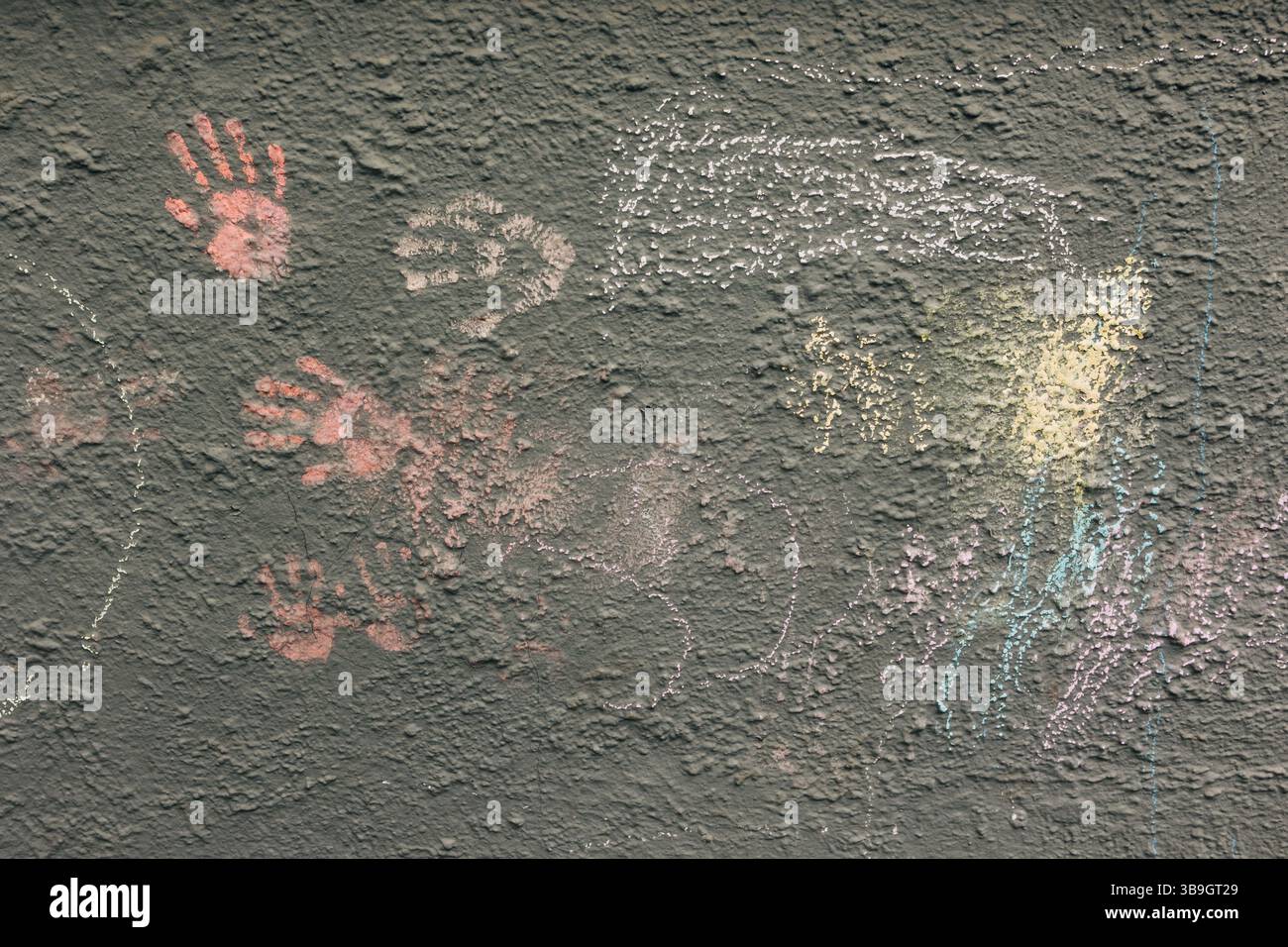 Ancient handprints illustrate early artistic expression on a cave wall ...