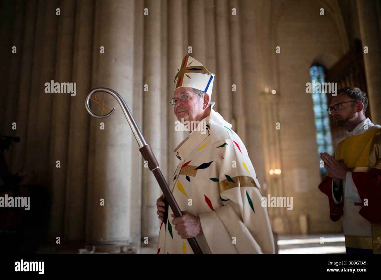 Archbishop of Paris Laurent Ulrich performs a solemn mass for Pope Leon ...